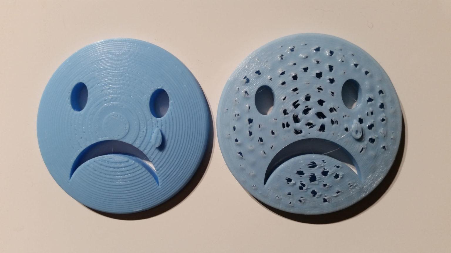 3D Printed Sad Face Action