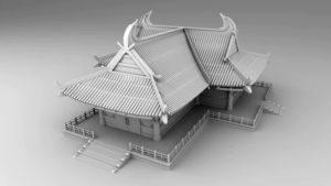Traditional Buildings With Original Historical Features for 3D Printing