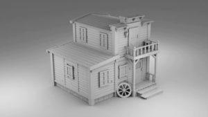 Traditional Buildings With Original Historical Features for 3D Printing